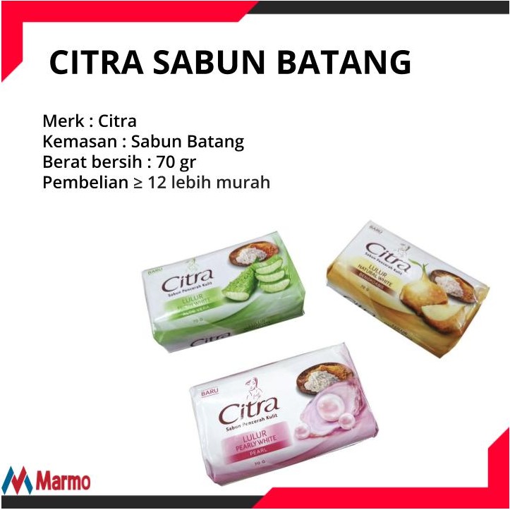 Jual CITRA - Sabun Mandi Batang 70g | Shopee Indonesia