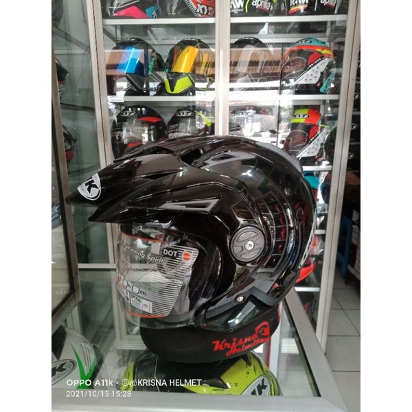 Jual Helm Half Face INK T1 SOLID BLACK METALIC | Shopee Indonesia