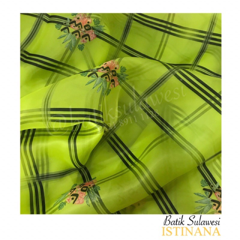 Jual Kain Organdi Singara’ Motif Khas Makassar Sulawesi Selatan Bahan ...