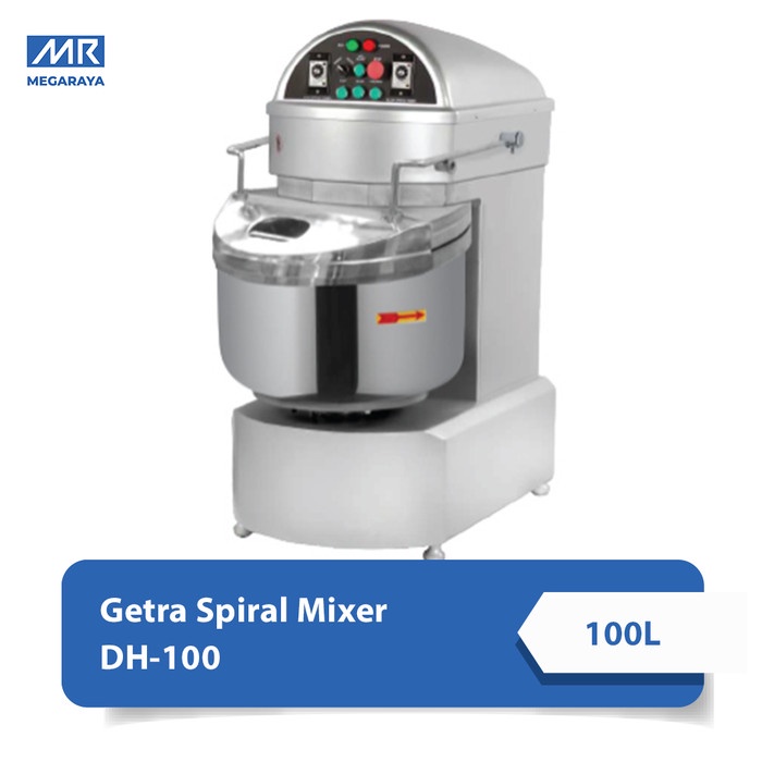 Jual Getra Spiral Dough Mixer DH100 / DH-100 Kapasitas 100L Adonan 40Kg ...