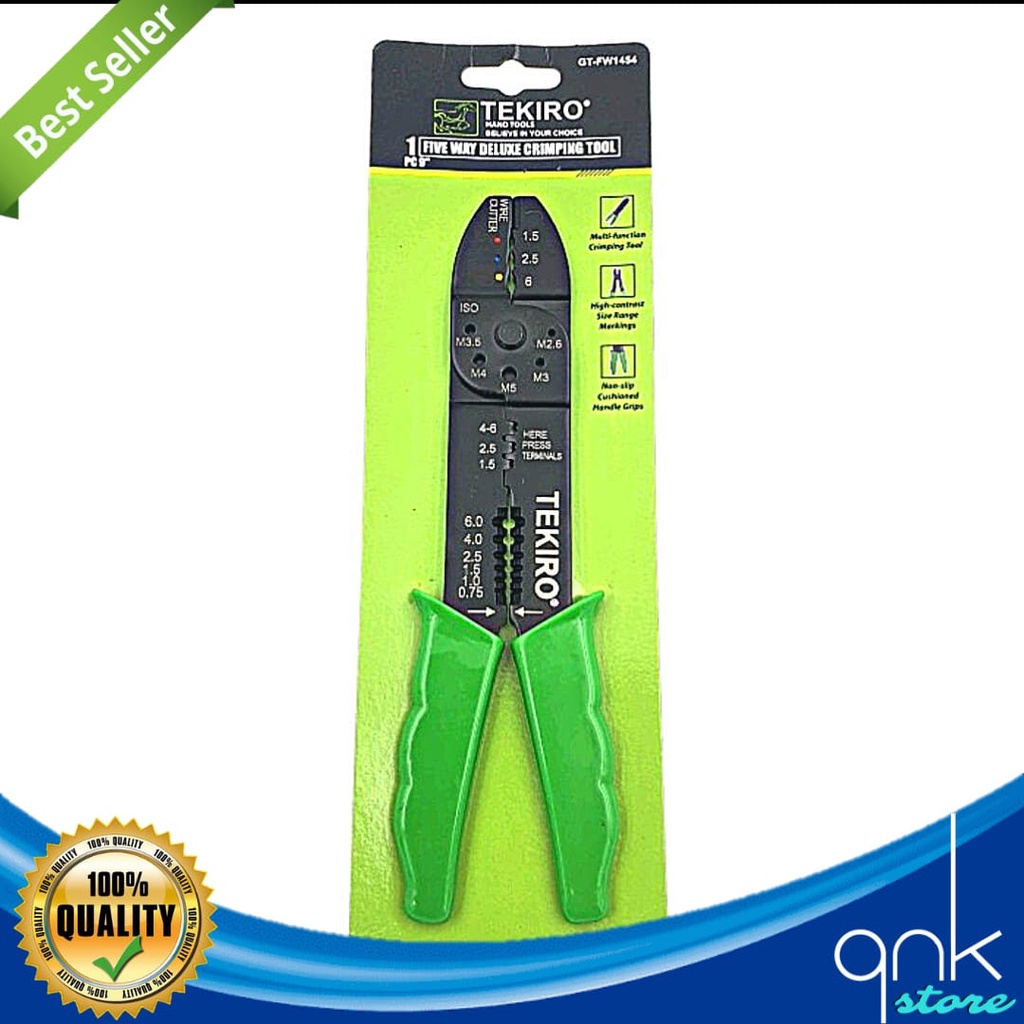 Jual TEKIRO Tang Crimping 9 Inc Tang Kupas + Press Scun | Shopee Indonesia