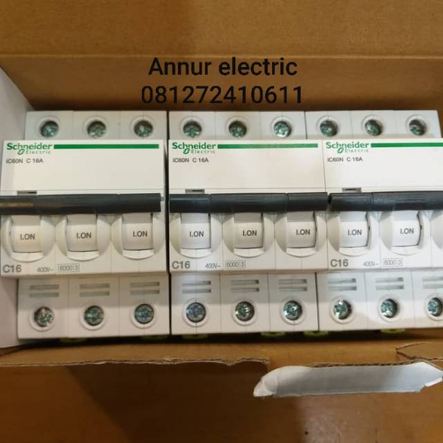 Jual Mcb IC60N 3P 6A 10A 16A 20A schneider | Shopee Indonesia