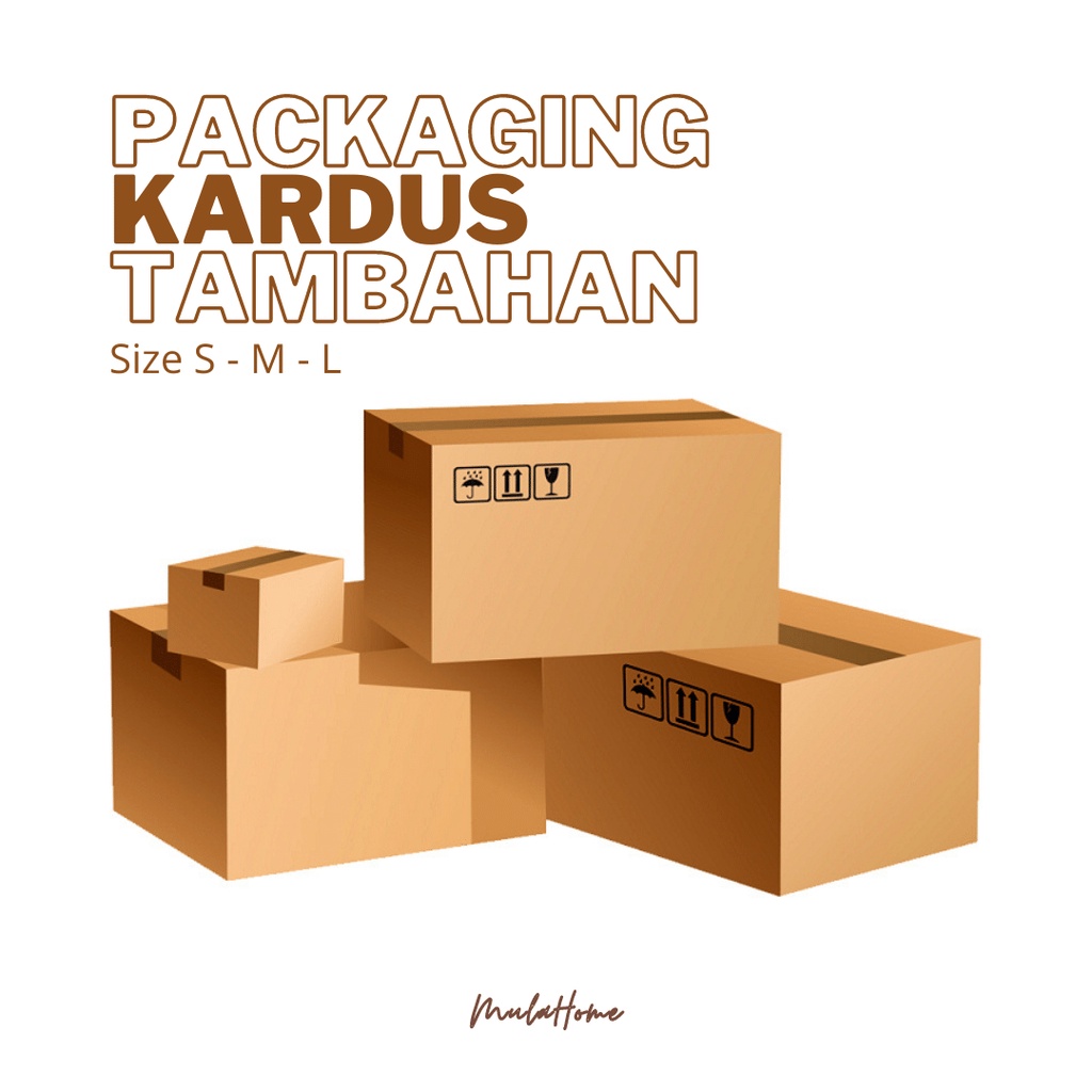 Jual PACKAGING Tambahan Kardus Size S M L | Shopee Indonesia