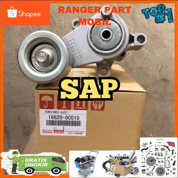 Jual TOP 1 TENSIONER ASSY TENSIONER FAN BELT TOYOTA INNOVA BENSIN 16620 ...