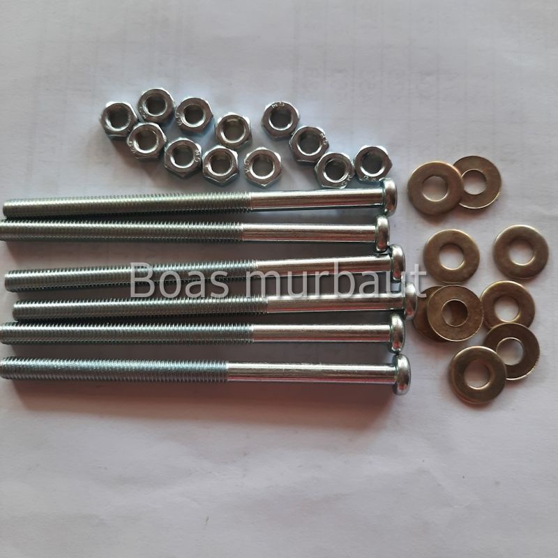 Jual Baut mur JP 5 mm panjang 8 cm + ring 10pcs boasmurbaut | Shopee ...