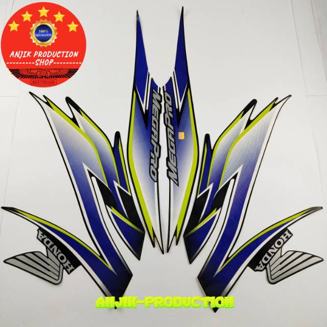 Jual Striping Sticker honda megapro mega pro 2008 2009 biru primus list ...