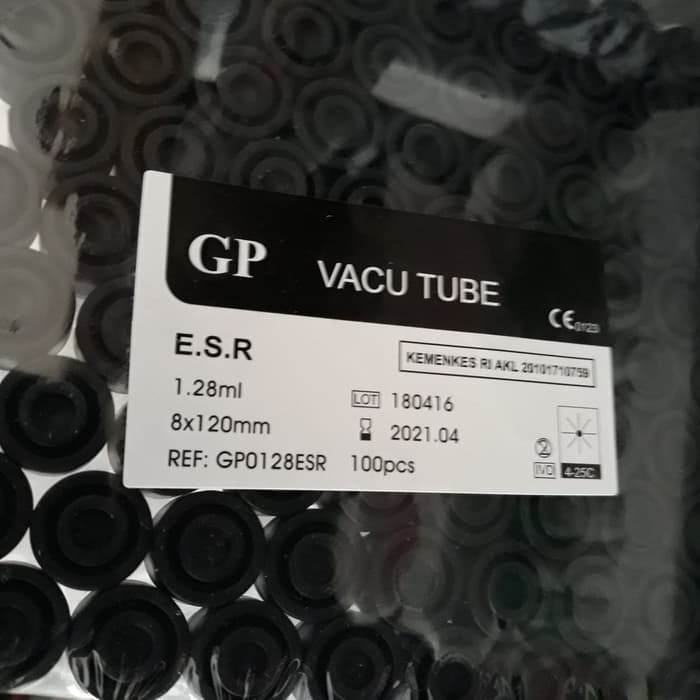 Jual Tabung E.S.R ESR 1.28ml 8 x 120mm isi 100 vacu tube ESR peralatan ...
