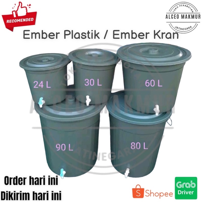 Jual Ember Plastik / Ember Kran / Ember 24 - 30 - 60 - 80 - 90 - 100 ...