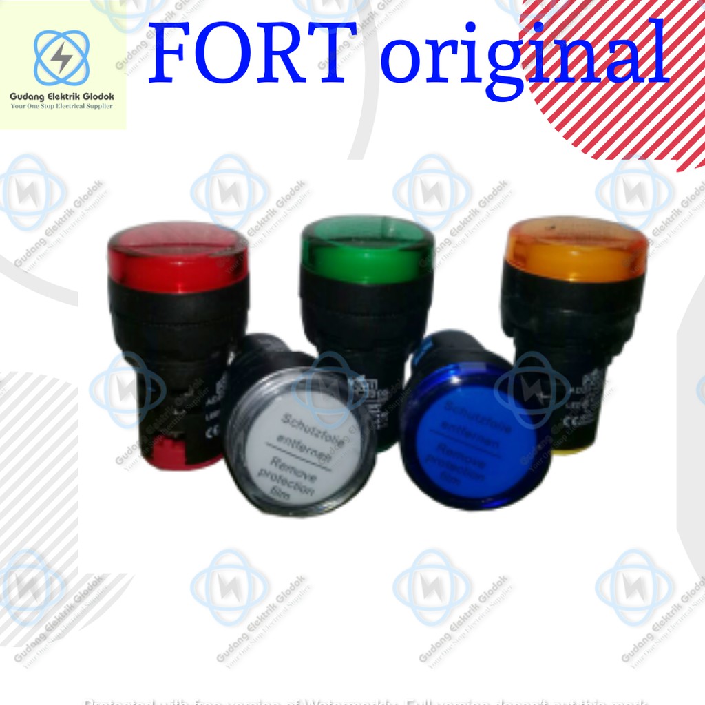 Jual PILOT LAMP LED ; 22MM ; MERAH HIJAU KUNING BIRU PUTIH ; AD22-22DS ...