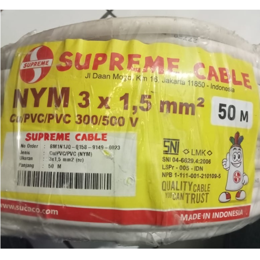 Jual Kabel Supreme NYM 3x1.5 @ 50 Meter | Shopee Indonesia