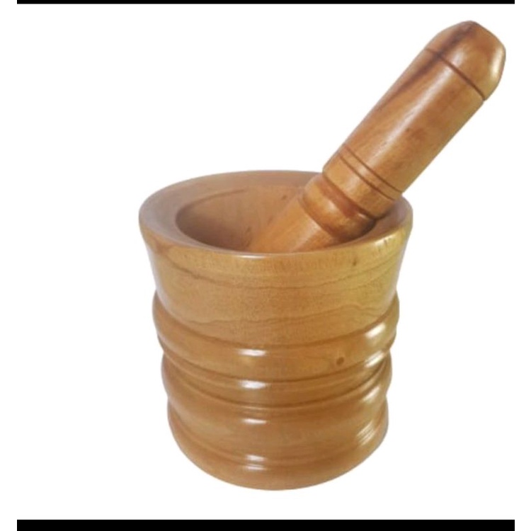 Jual SET LUMPANG KAYU KECIL + ALU /lesung kayu/ Tumbukan Kayu Ulekan ...