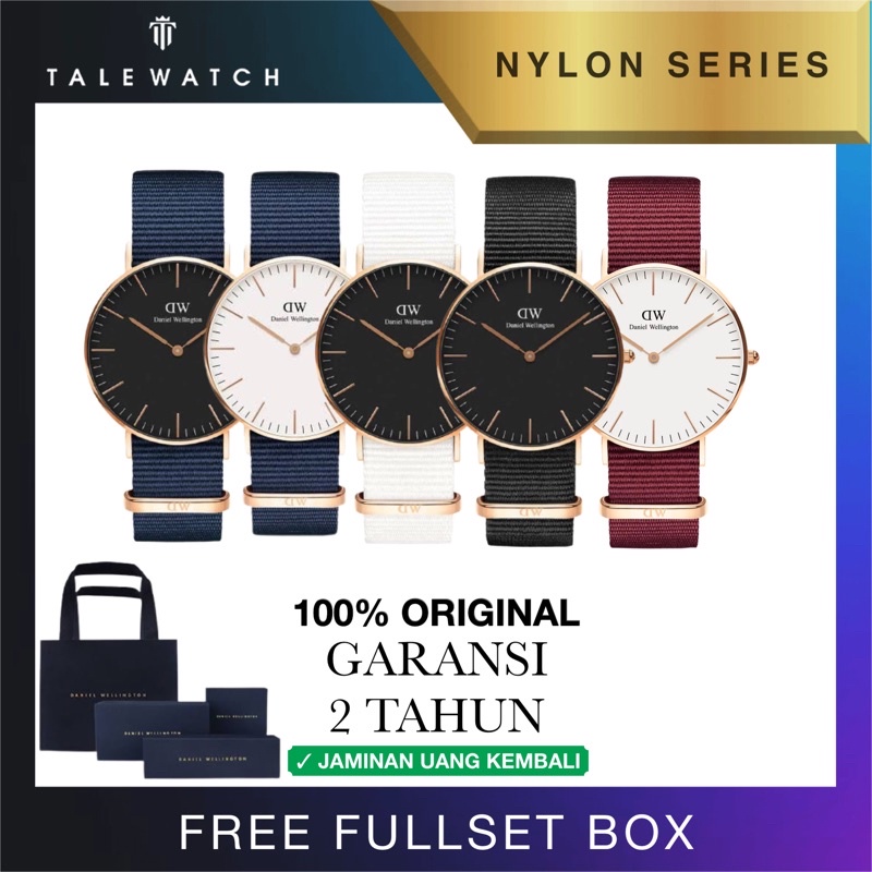 Jual [100% ORIGINAL] Daniel Wellington Jam Tangan Pria Classic Rosegold Nato Canvas Strap Dw Ori ...