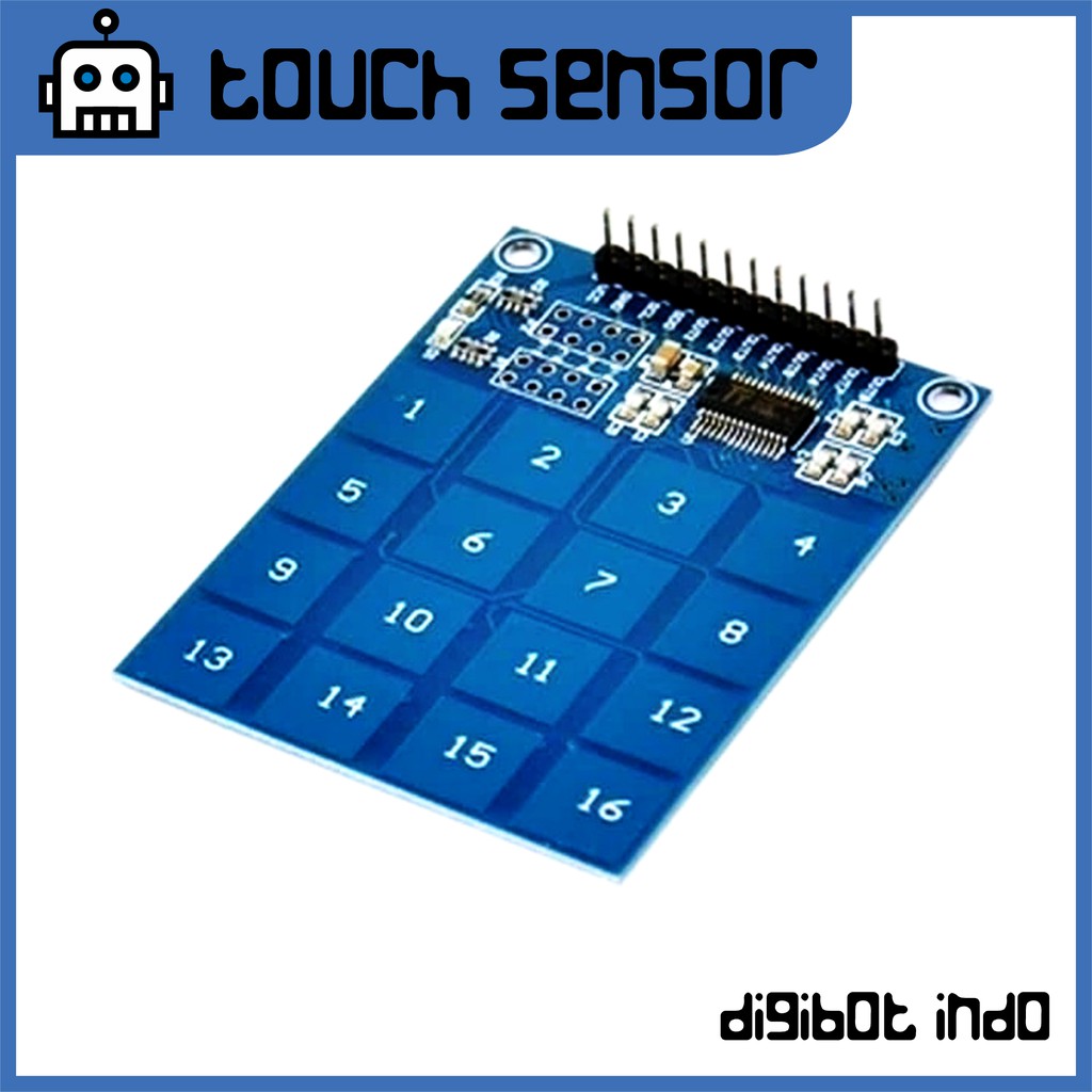 Jual TTP229 Touch Sensor 16 Channel Module - Digital Capacitif TTP ...