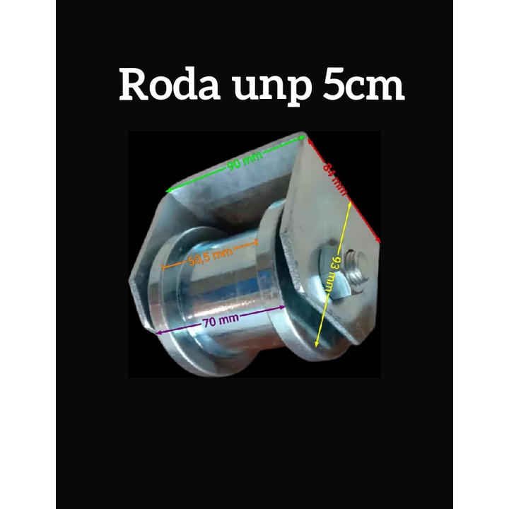 Jual Roda gerbang rel unp 5 cm dianmeter 3 inchi heavy duty Bull Brand ...