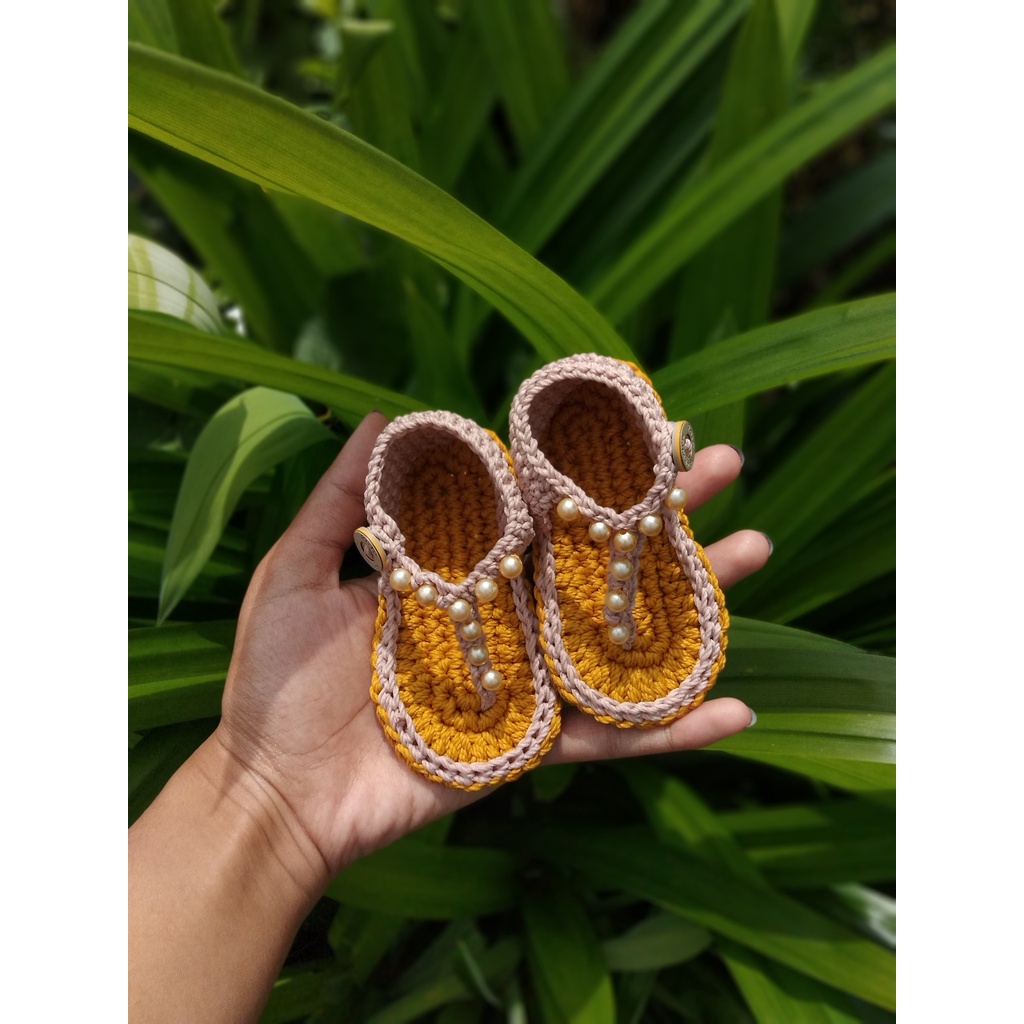 Jual SANDAL RAJUT BAYI PEREMPUAN LUCU | Shopee Indonesia