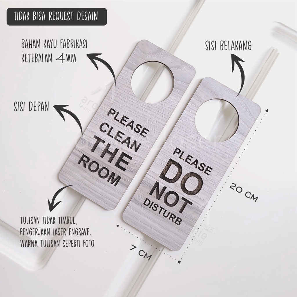 Jual Door Sign / Penanda Pintu / Gantungan Hotel Kost Villa Guesthouse ...