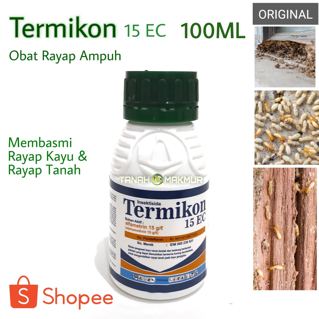 Jual OBAT RAYAP TERMIKON 100ML 100 ML 15EC ANTI RAYAP KAYU TANAH ...