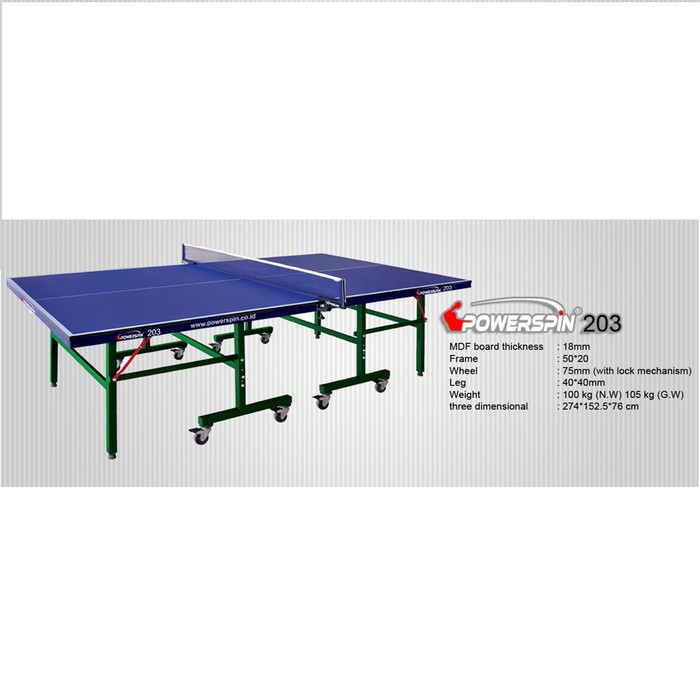 Jual MEJA PING PONG - POWER SPIN 203 - ORIGINAL | Shopee Indonesia