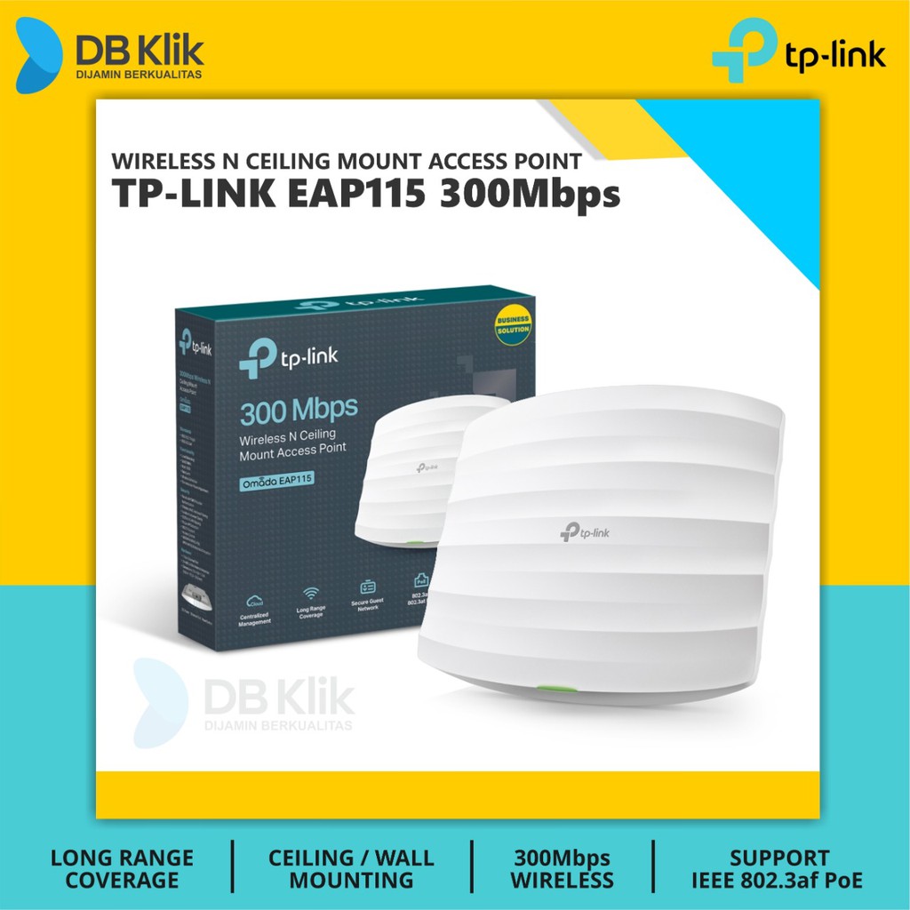 Jual Access Point TP Link EAP115 Wireless N Ceiling - TPLink EAP 115 | Shopee Indonesia