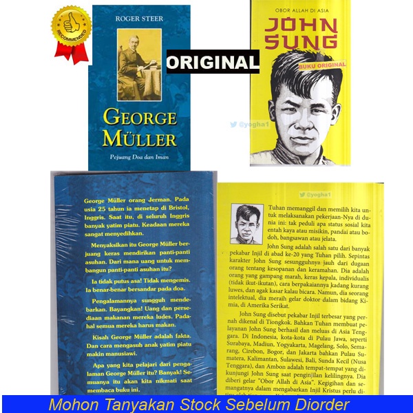 Jual TELADAN HIDUP SERTA PELAYANAN GEORGE MULLER DAN JOHN SUNG - Buku Kristen Original | Shopee ...