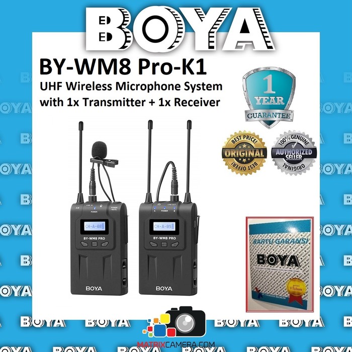 Jual BOYA BY-WM8 Pro K1 UHF Dual-Channel Wireless Mic Microphone System ...