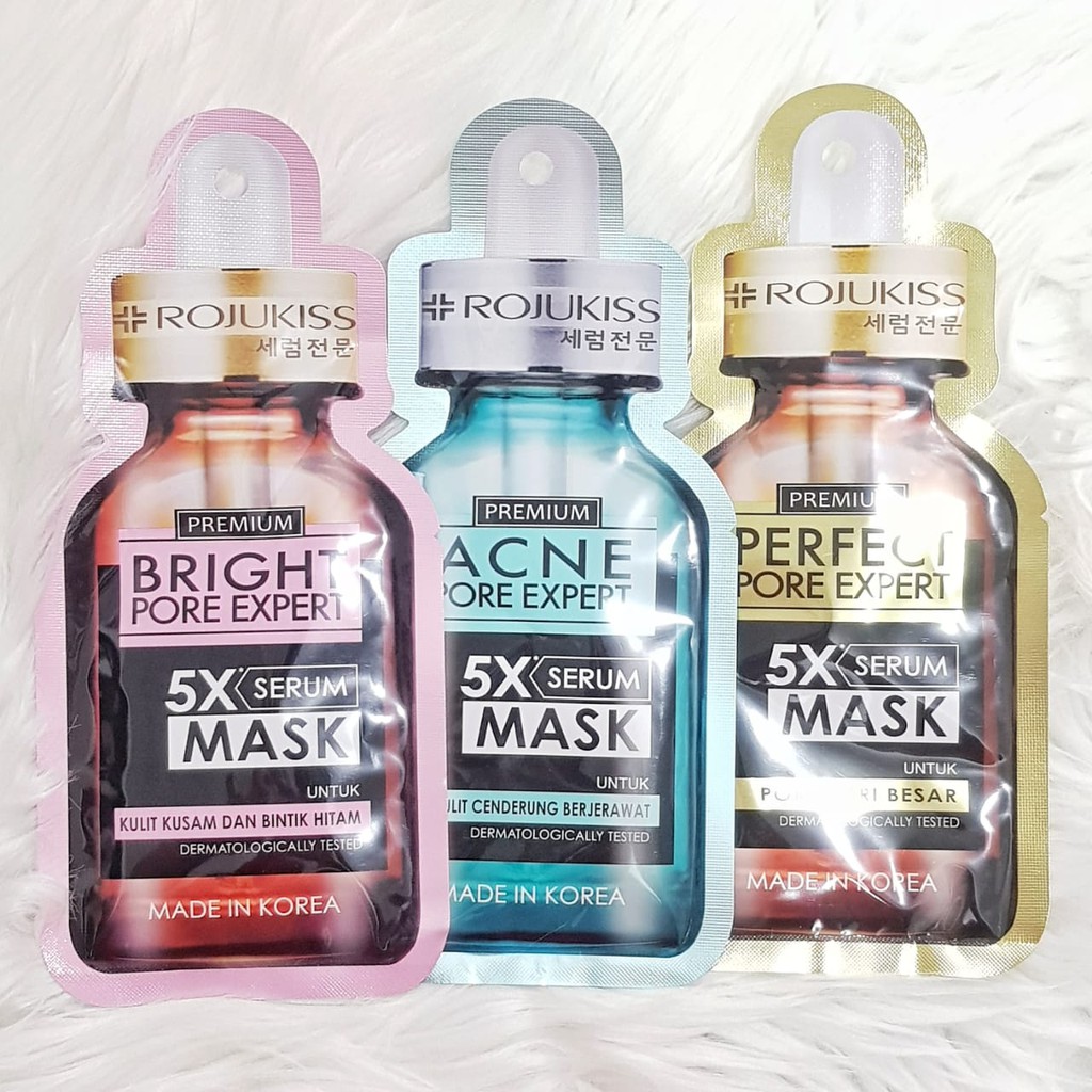 Jual ROJUKISS PERFECT INTENSIVE MASK PERFECT BRIGHT PORE ACNE 5X SERUM ...