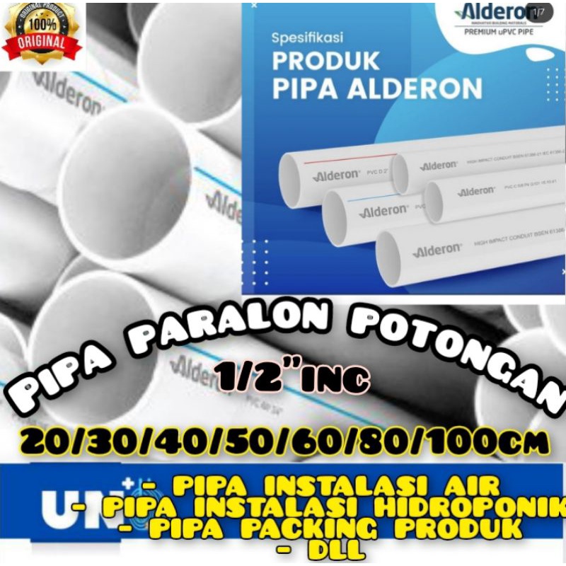 Jual PIPA PARALON POTONGAN ALDERON atau MASTER 20/30/40/50/60/80/100CM ...