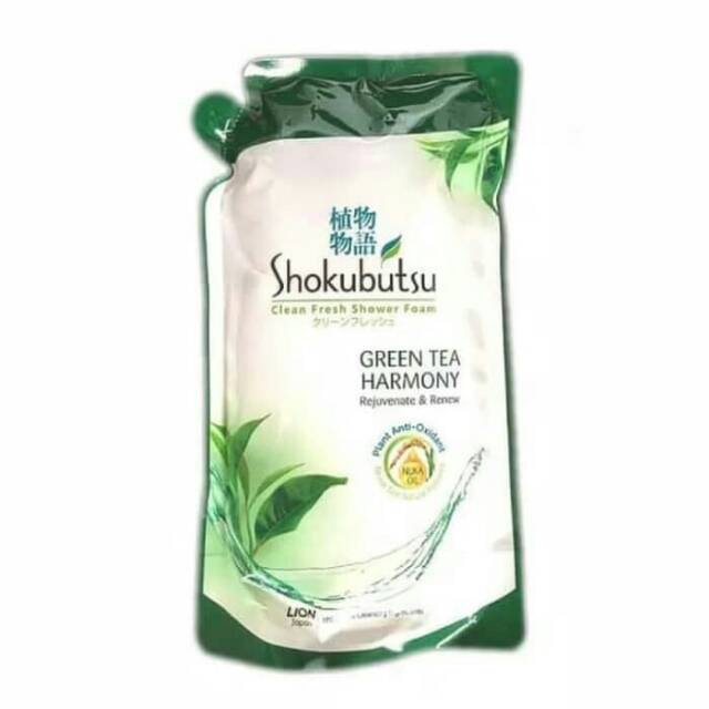 Jual Shokubutsu Clean Fresh Shower Foam Green Tea Harmony | Shopee ...