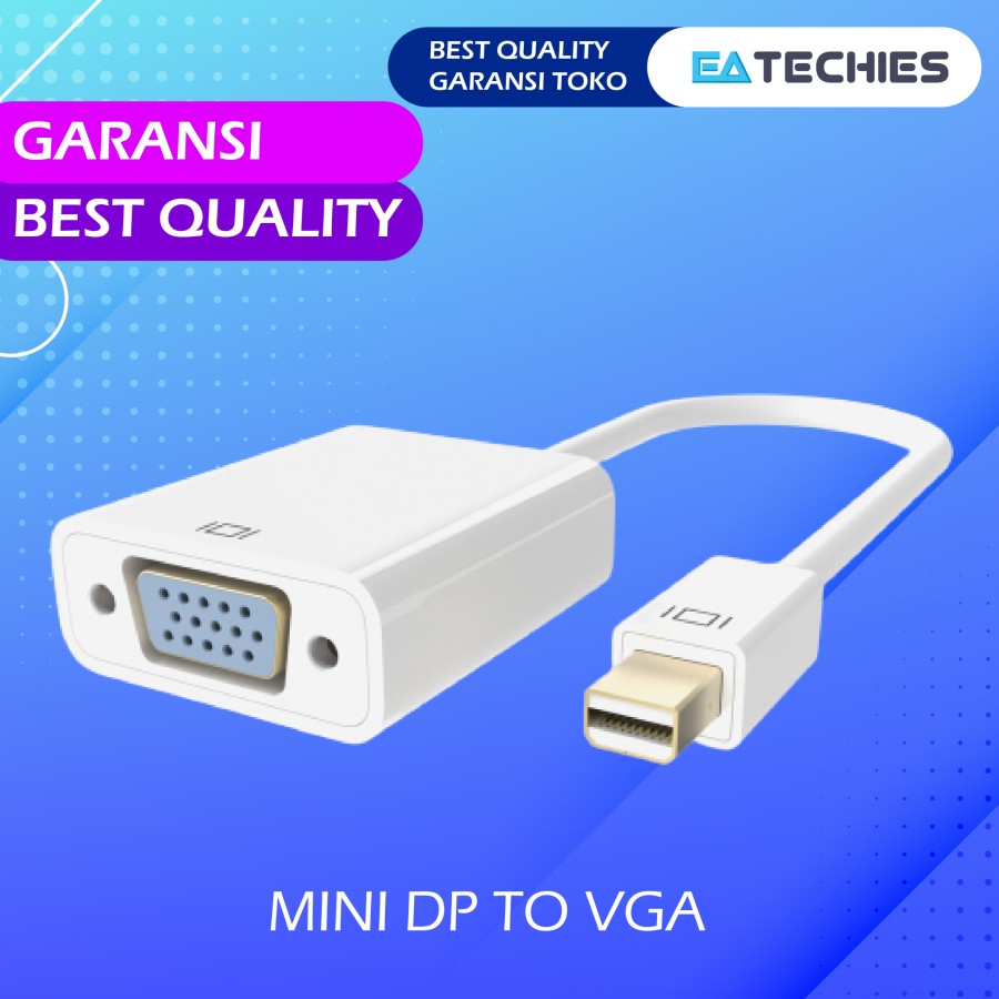 Jual Converter Mini DP to VGA / Thunderbolt / Mini DisplayPort ke VGA ...