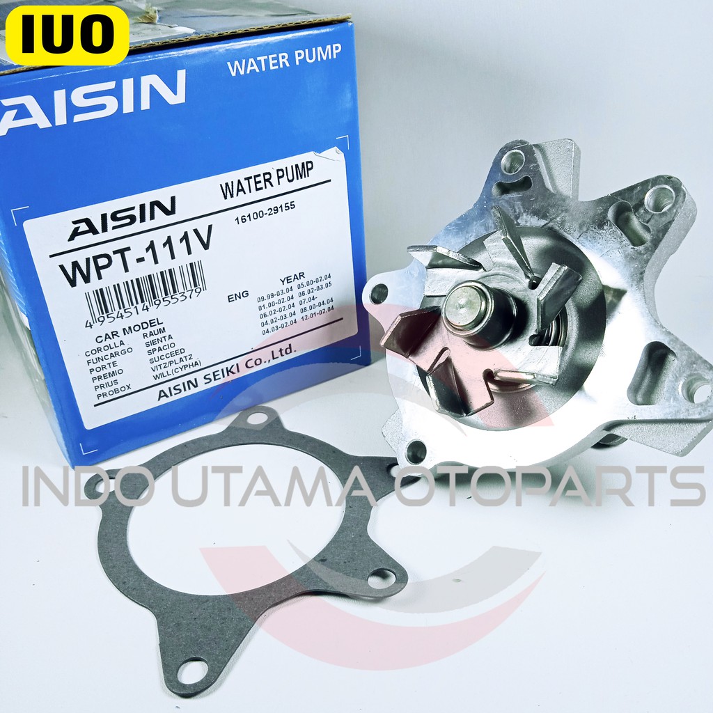 Jual Water Pump Vios 1.5 Yaris1.5 AISIN WPT 111V -ORIGINAL | Shopee ...