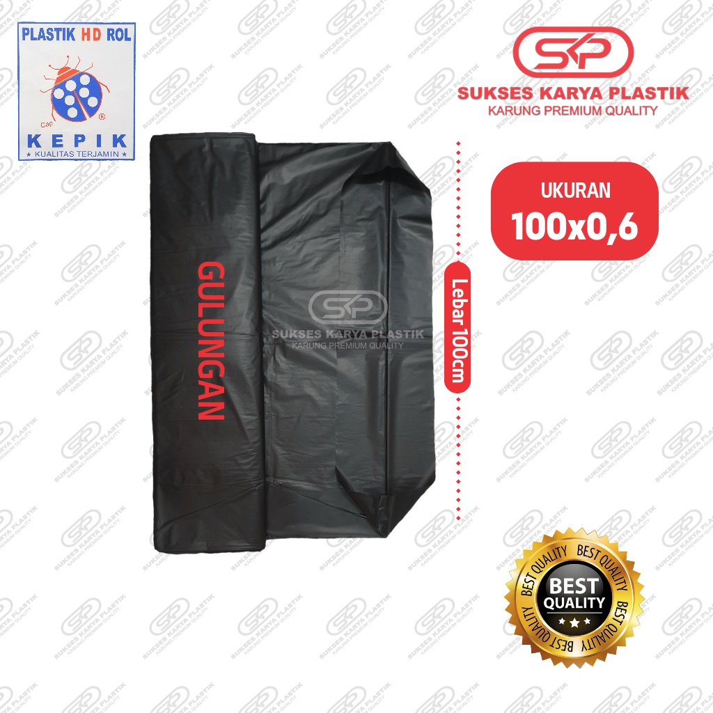 Jual PLASTIK PE COR HITAM 100 X 0,6 MEREK KEPIK (KEPIK BIRU) (PANJANG ± ...
