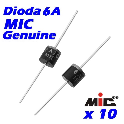 Jual x10 Dioda 6A 1000V MIC Asli Diode Rectifier R-6 6A10 6A 1000V 6 ...