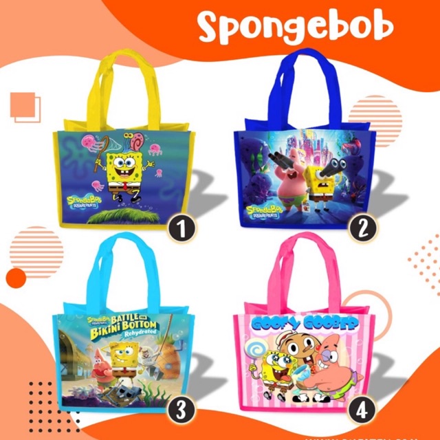 Jual Tas Goodie Bag Spongebob Ulang tahun Souvenir Ultah aqiqah ...