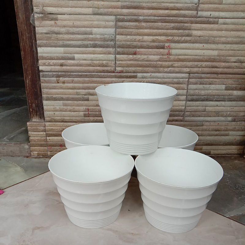 Jual pot putih mahkota ukuran 20cm | Shopee Indonesia