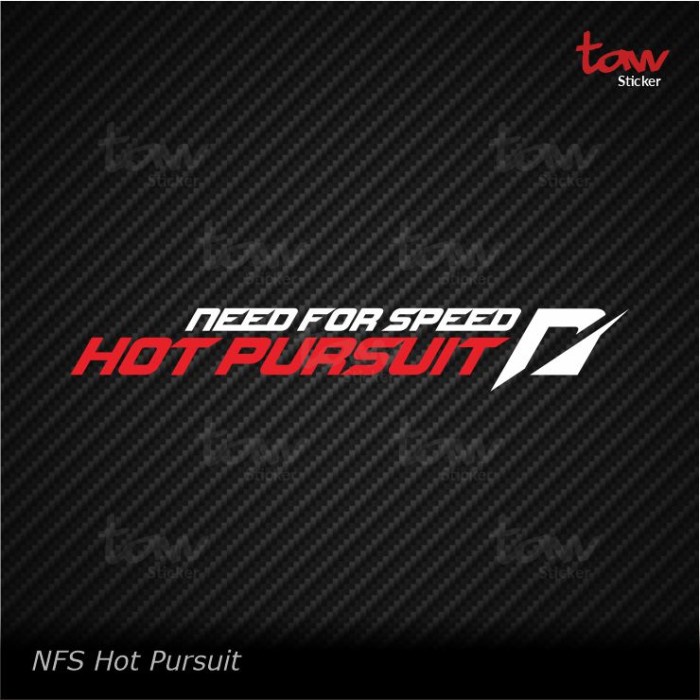 Jual Need For Speed Hot Pursuit Cutting Sticker Stiker Kaca mobil NFS ...