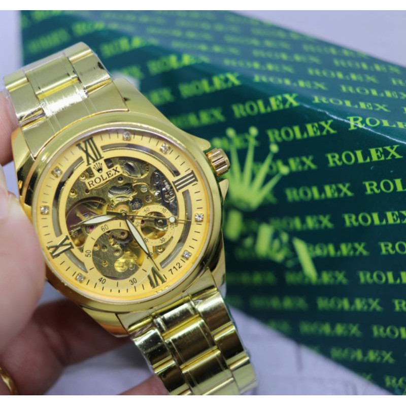 Jual ROLEX Automatic Jam Tangan Pria Analog Stainless Steel Strap 43mm ...