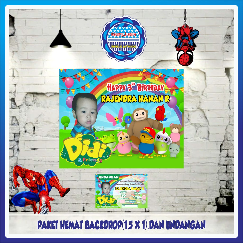 Jual PAKET HEMAT ULANG TAHUN BACKDROP DAN UNDANGAN | Shopee Indonesia