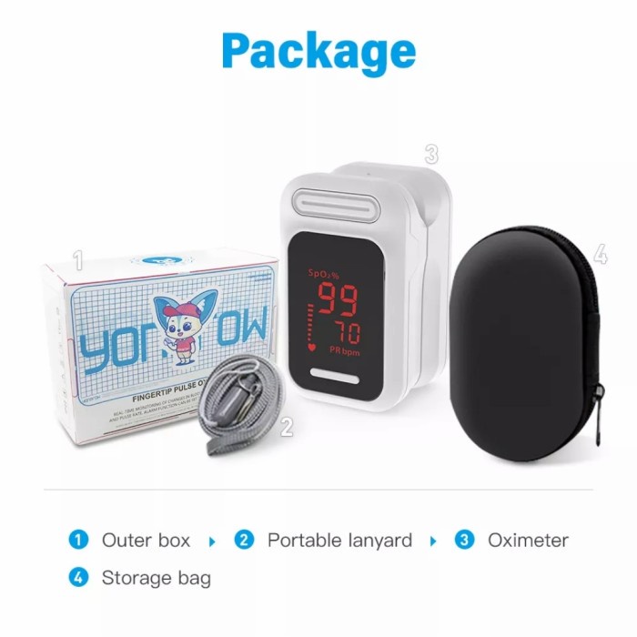 Jual Fingertip Pulse Oxymeter ukur saturasi oksigen SpO2 PrBpm Oximeter ...