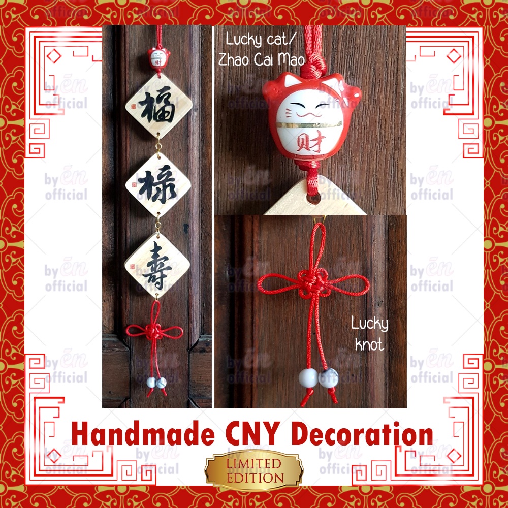 Jual Ornamen Gantungan Imlek CNY Fu Lu Shou Kucing Hoki Lucky Chinese ...