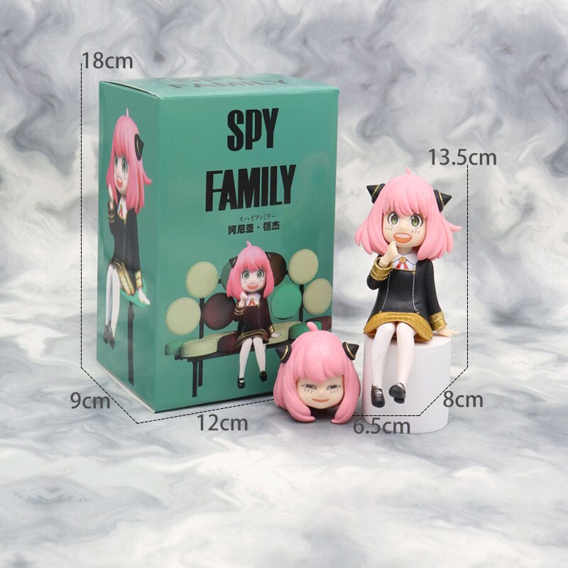 Jual Anime Figure 17cm Anya Forger Spy x Family Figure Replaceable Head ...