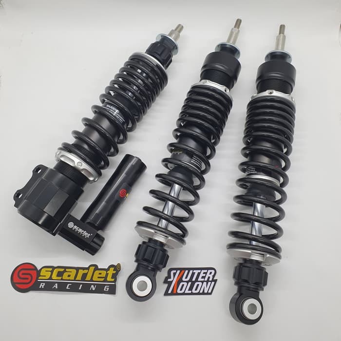 Jual Scarlet Racing Shock suspension Set Black Vespa GT Series GTV GTS ...