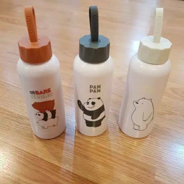 Jual Botol Minum We Bare Bears Panda Pan Pan / Botol Minum Miniso Japan ...