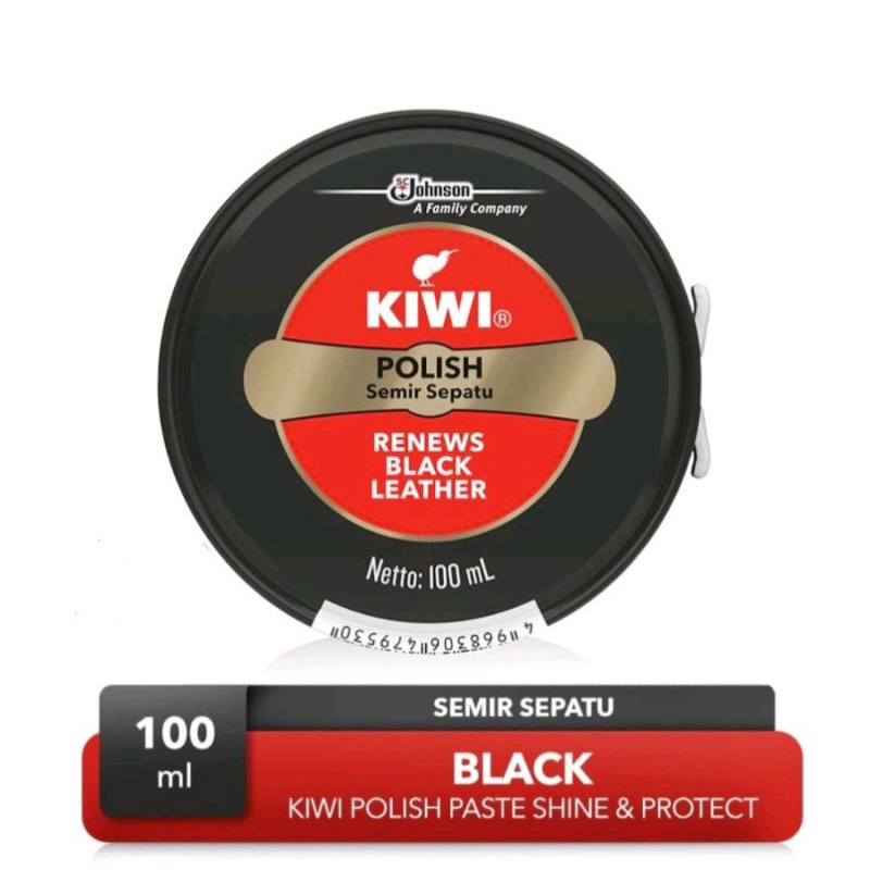 Jual Kiwi Semir Sepatu Polish Paste Shine&Protect Black 100 ML | Shopee Indonesia