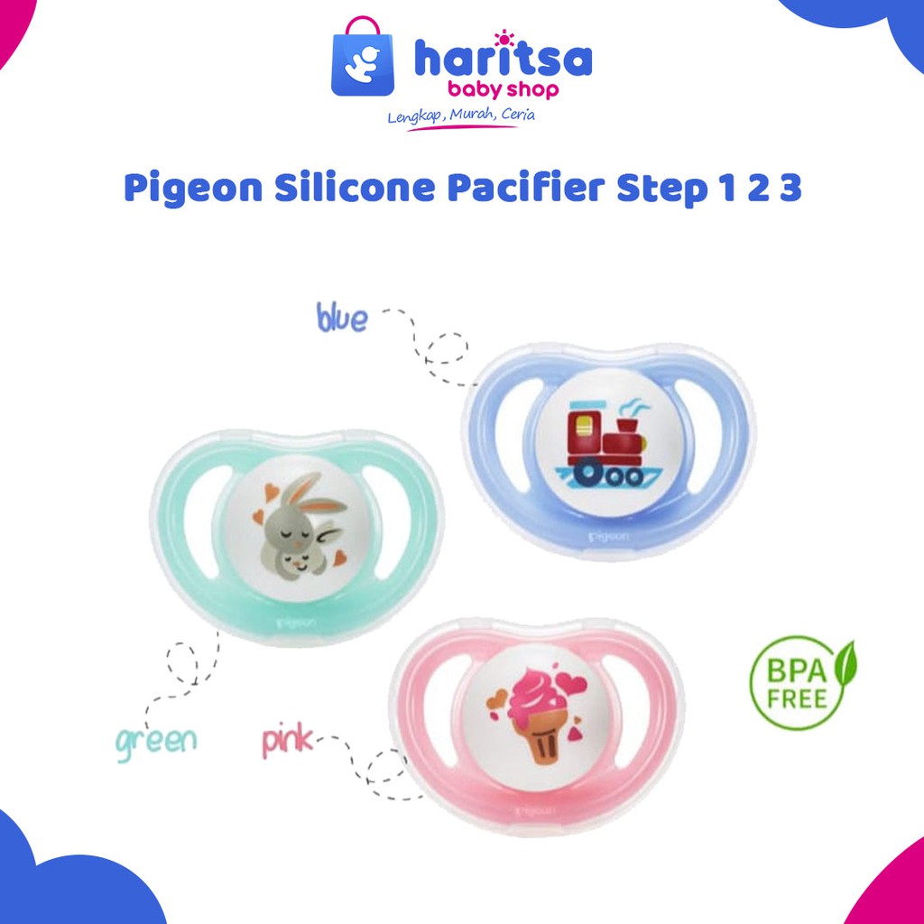 Jual Pigeon Silicone Pacifier Step 1 2 3 Mini Light / Empeng Bayi ...