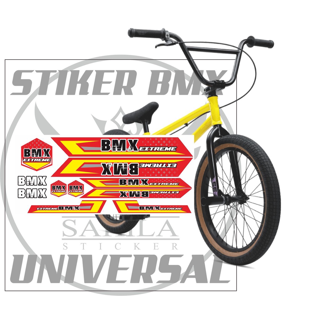 Jual STIKER SEPEDA BMX / STRIPING VARIASI SEPEDA BMX EXTREME 02 VARIASI ...