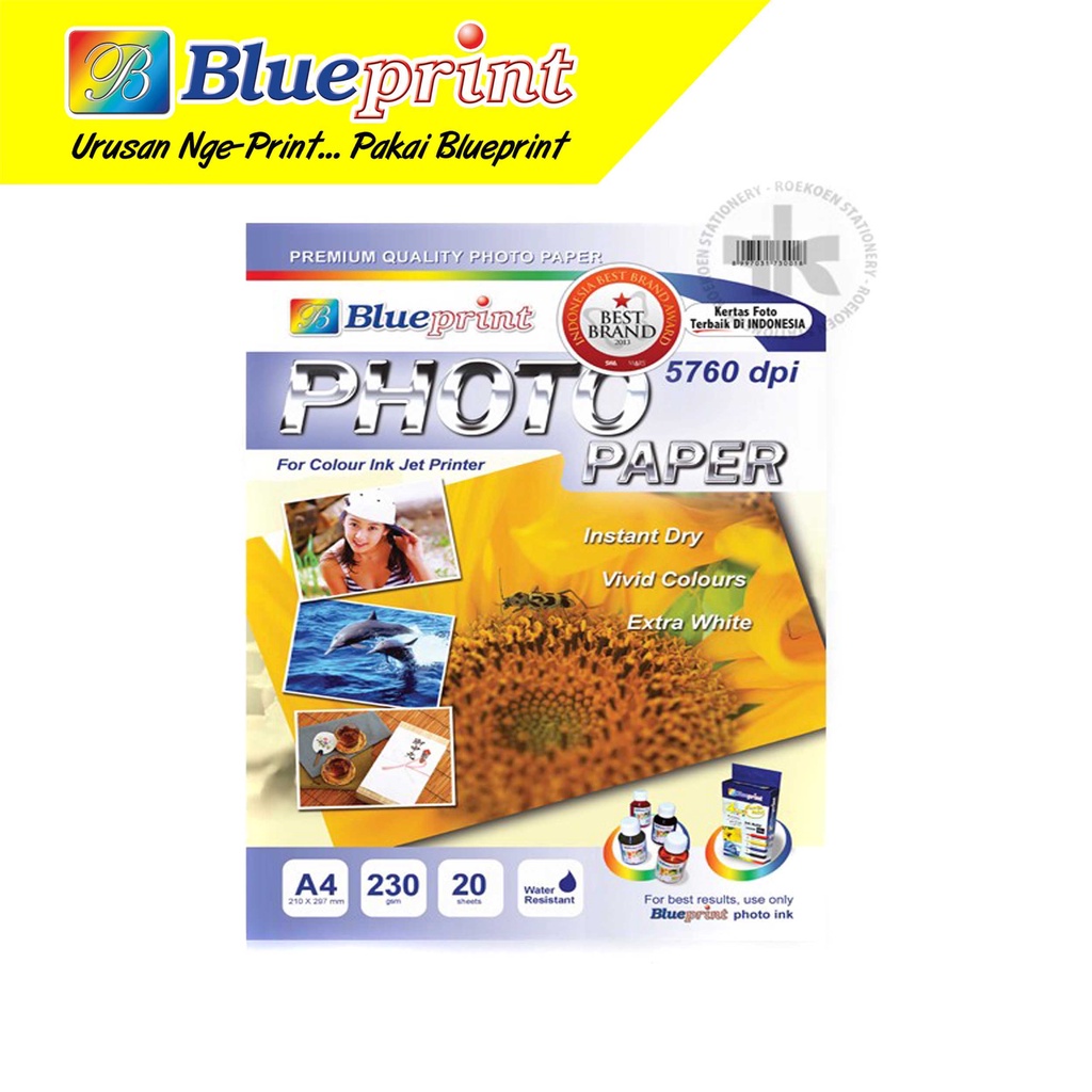 Jual Blueprint Kertas Foto A4 Matahari 230gsm (20 Sheet) | Shopee Indonesia