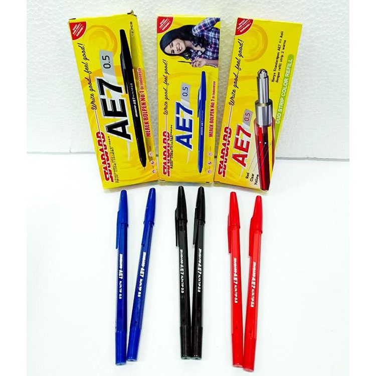 Jual Pulpen Standard AE7-1 pack isi 12 pcs | Shopee Indonesia