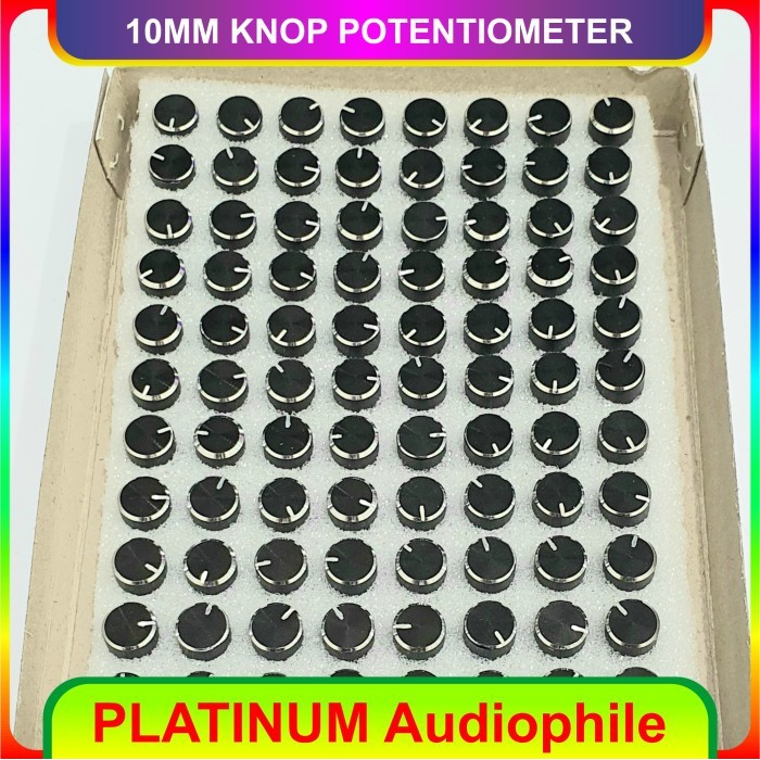 Jual Knob Potensio Knop Potensiometer Putar Aluminium Hitam 10mm ...