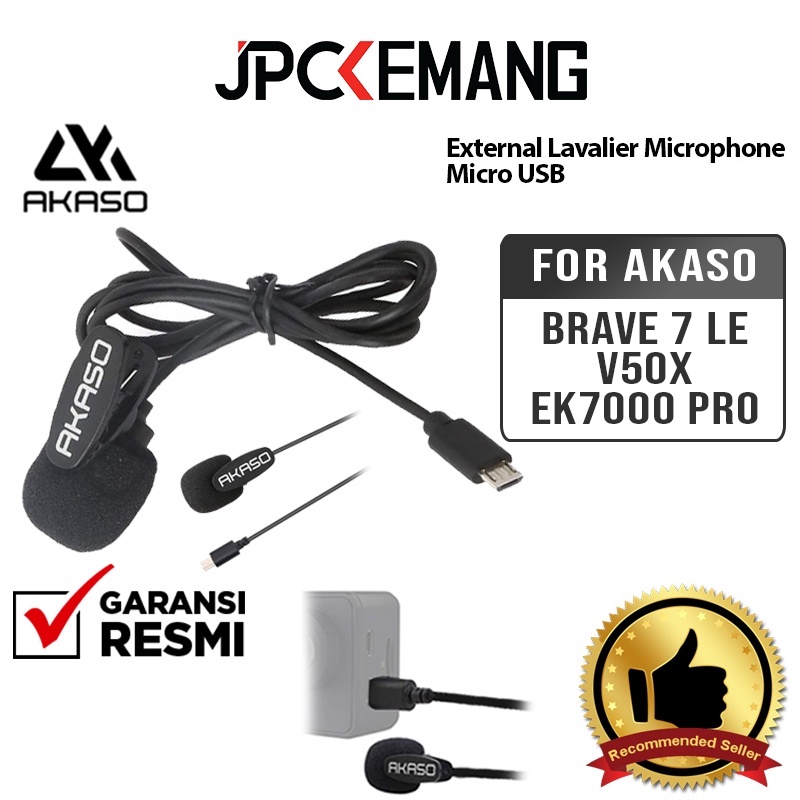Jual Akaso External Lavalier Microphone Micro USB for Brave Series ...