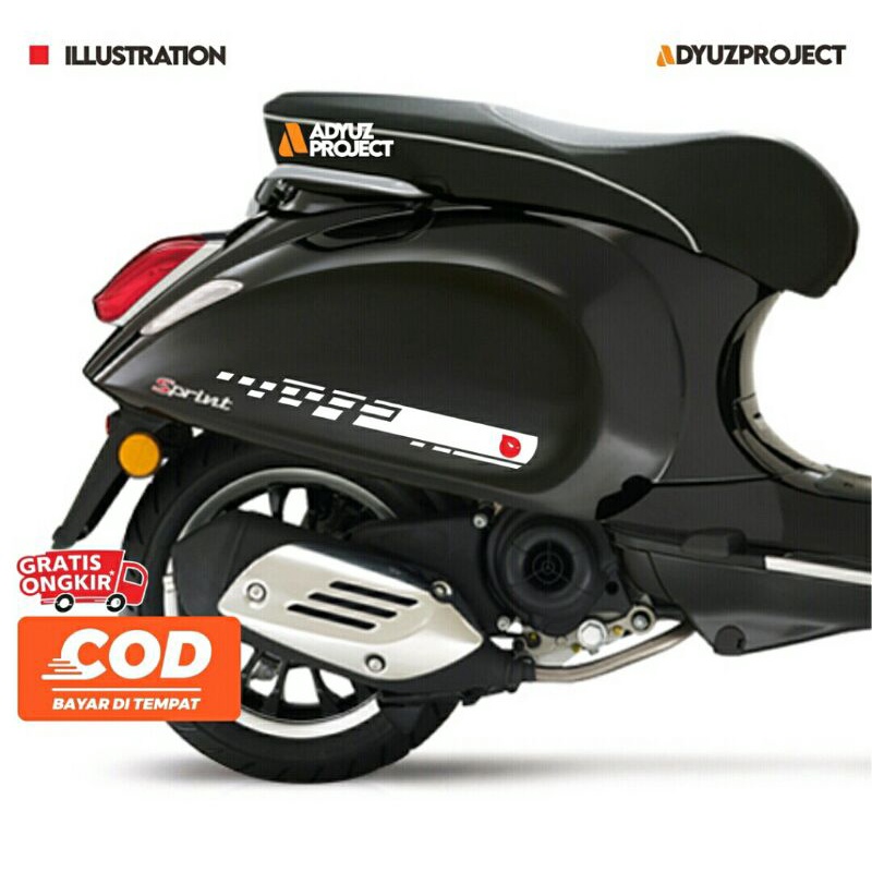 Jual stiker motor strip vespa beat sprint primavera piaggio scoopy ...